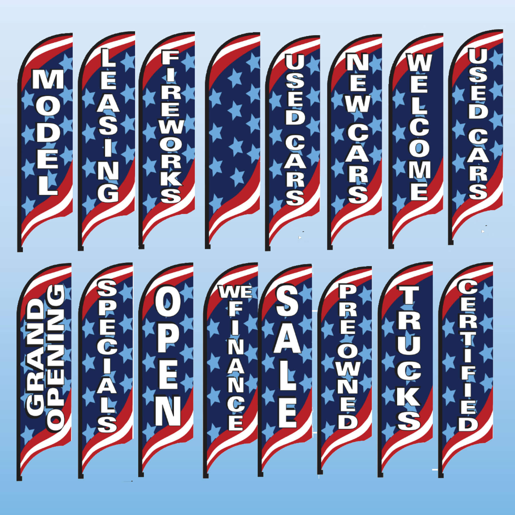 FEATHER FLAGS "STREET TALKER" STARS & STRIPES